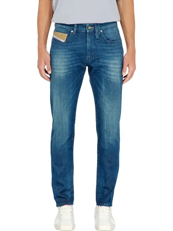 DIESEL® Slim Jeans Regular Waist 2019 D-strukt, Medium Zip Fly - Blue
