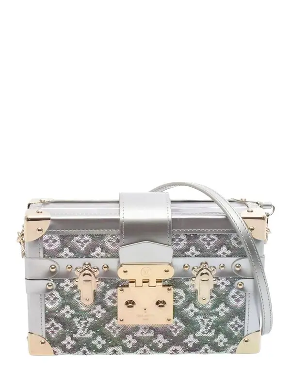 LOUIS VUITTON 2021-2026 Sequins Petite Malle Crossbody Bag - Silver