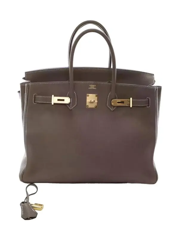 Hermès 2017 Togo Birkin Retourne 35 Handbag - Brown