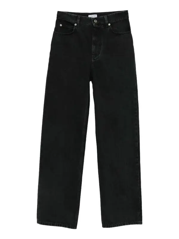 Loewe Anagram-embroidered Jeans - Black
