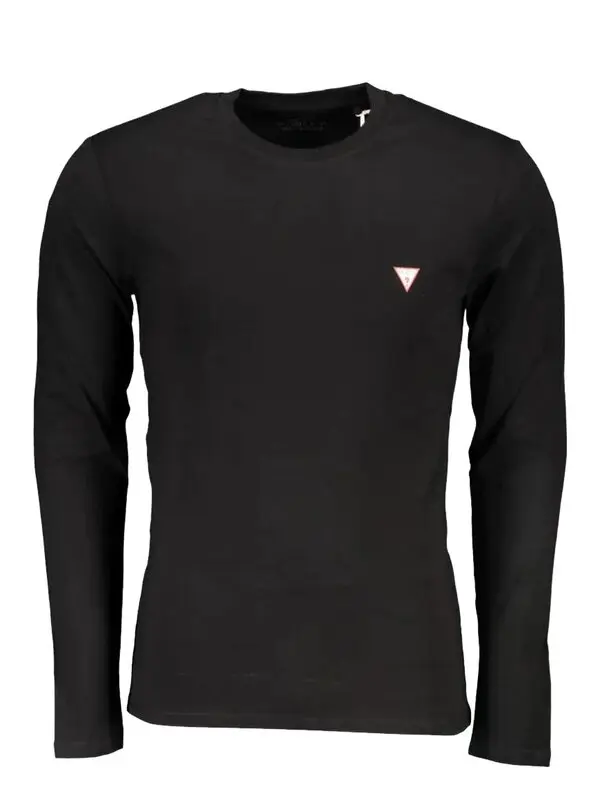 Guess Logo-patch Long-sleeve T-shirt - Black