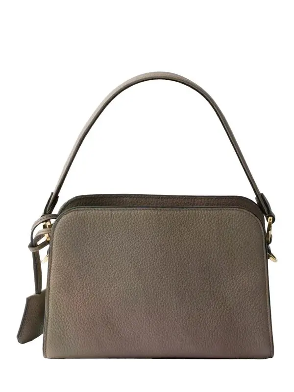 Prada Leather Mini Handbag - Grey