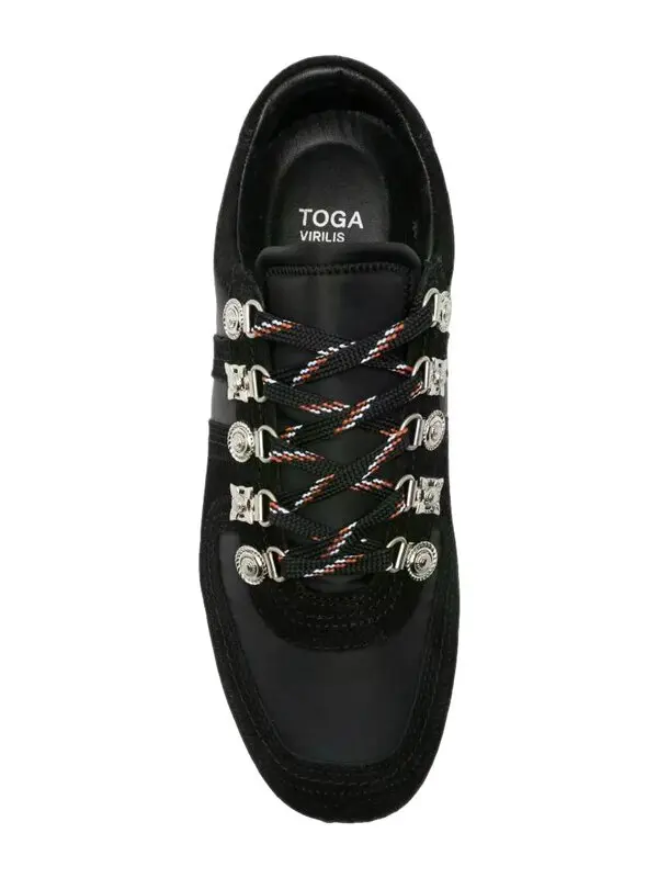 TOGA VIRILIS Embellished Panelled Sneakers - Black
