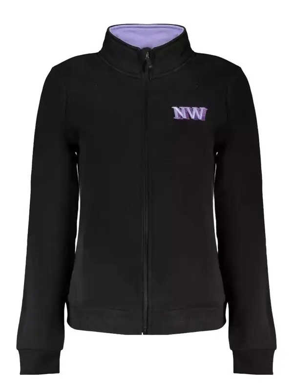 NORWEGIAN RAIN Logo-embroidered Zip-up Sweater - Black