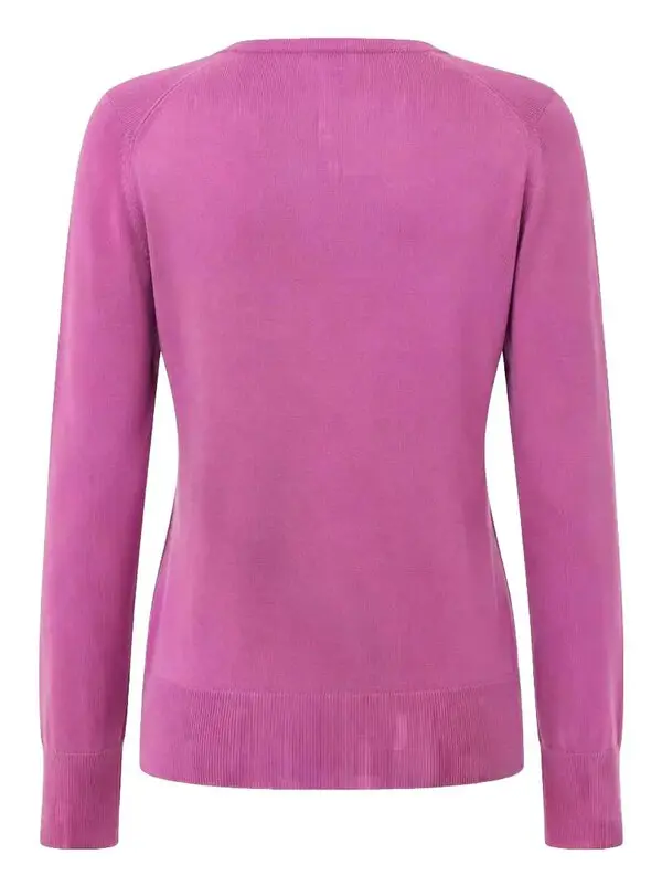 MONTANA BLU V-neck Logo-embroidered Sweater - Purple