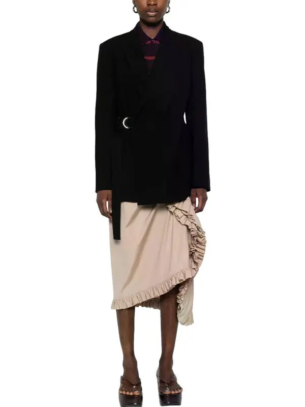 Loewe Anagram-embroidered Layered-cuff Blazer - Black