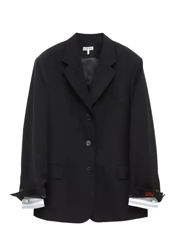 Loewe Jacket In Wool - Black