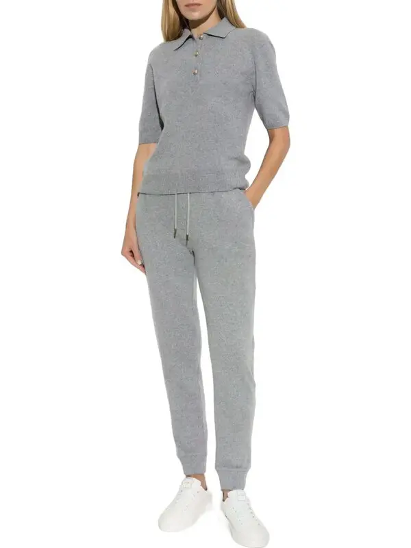 Balmain Logo-plaque Wool Track Pants - Grey