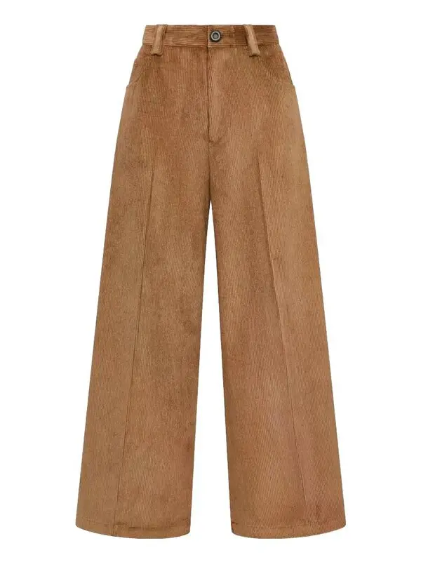 Malìparmi Corduroy Velvet Trousers - Brown