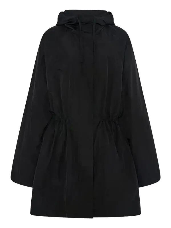 Another Tomorrow Hooded Drawstring Hoodie - Black