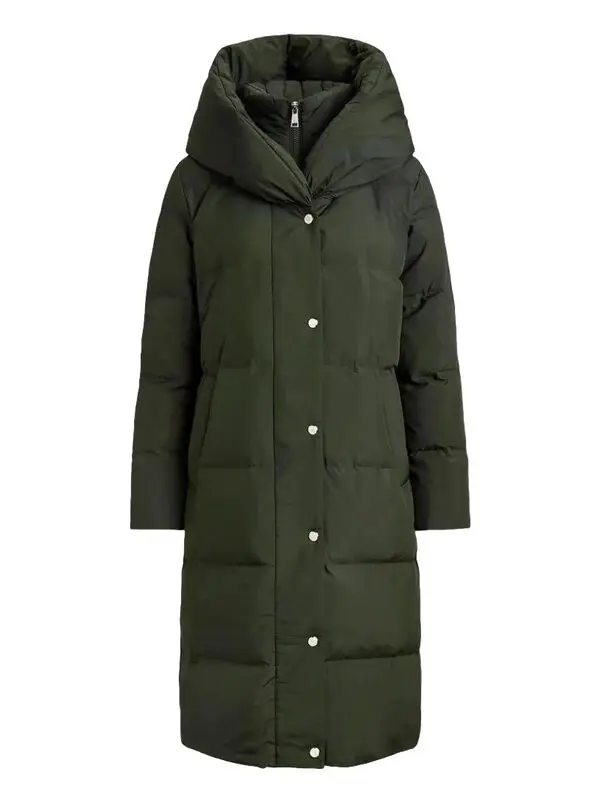Ralph Lauren Pillow-collar Quilted Coat - Green