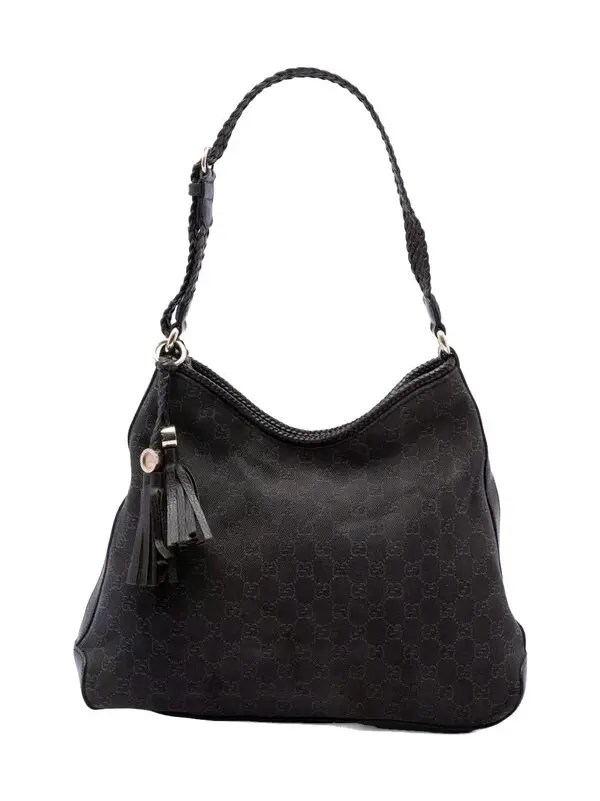 Gucci 2016-2026 Medium Gg Denim Marrakech Shoulder Bag - Brown