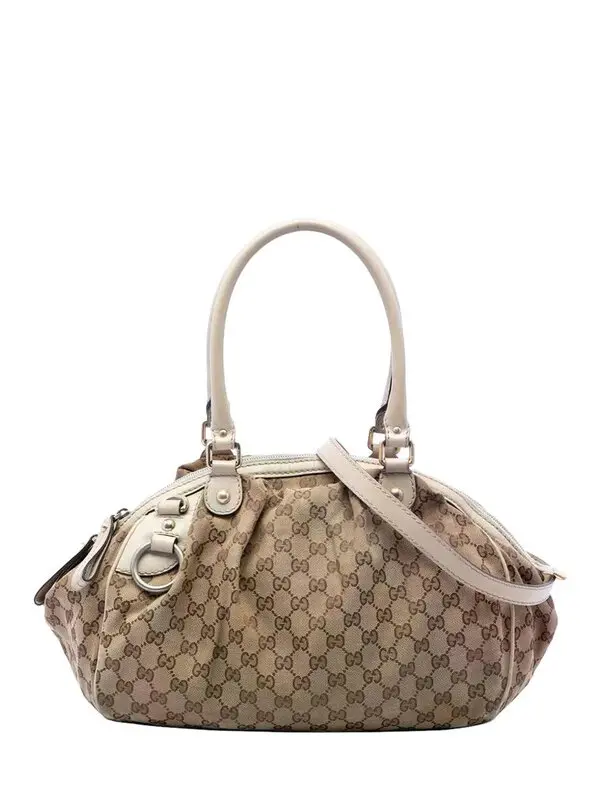 Gucci 2016-2026 Gg Canvas Sukey Satchel - Neutrals