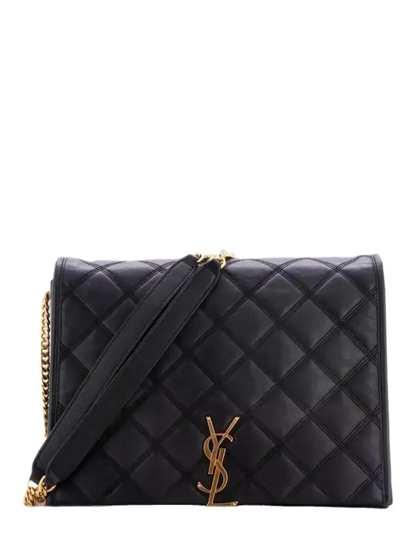 Saint Laurent Becky Quilted Leather Small Shoulder Bag - Black