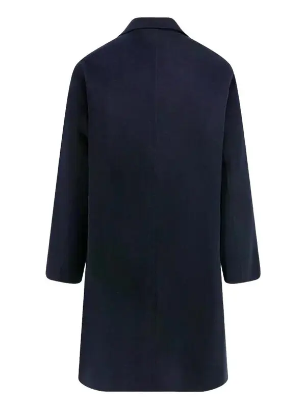 AMARANTO Button-up Notched-lapel Coat - Blue