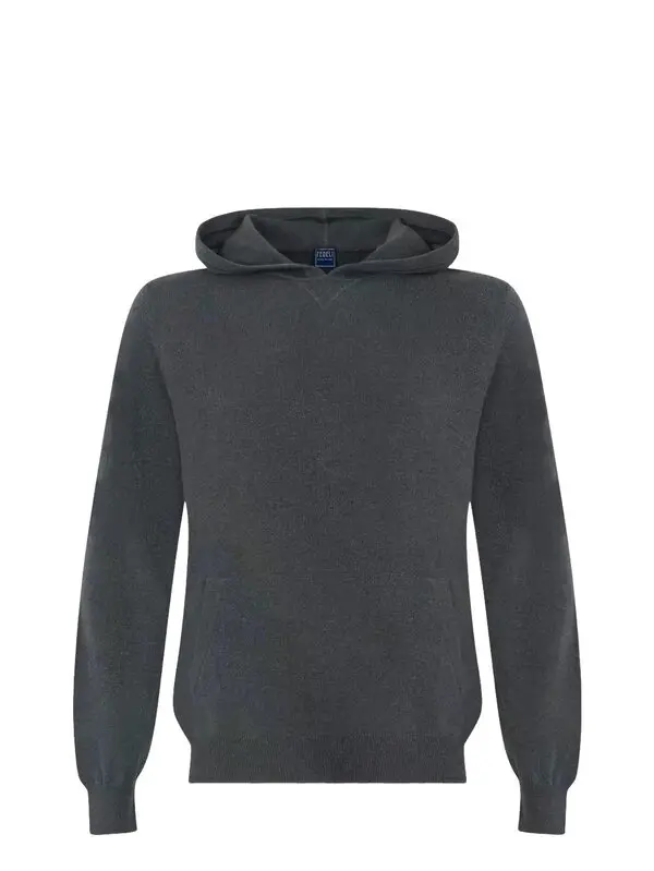 Fedeli Cashmere-knit Hoodie - Grey