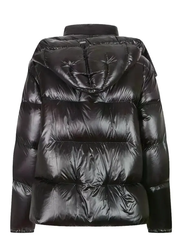 Herno Quilted Hooded Jacket - Black