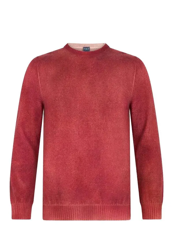 Fedeli Round-neck Cashmere Sweater - Red