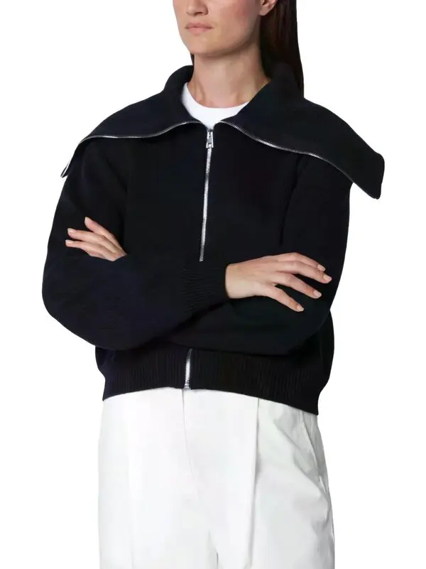 RÓHE Sailor-collar Zip-up Cardigan - Blue