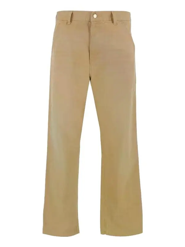 Carhartt Work In Progress The Single Stone-canvas Carpenter Trousers - Neutrals