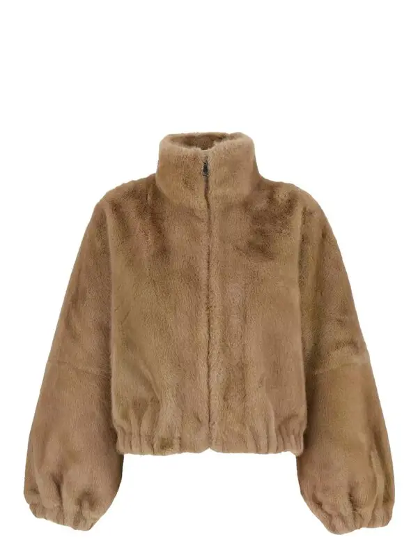 GIOVANNI PARIS Josie Faux-fur Bomber Jacket - Neutrals