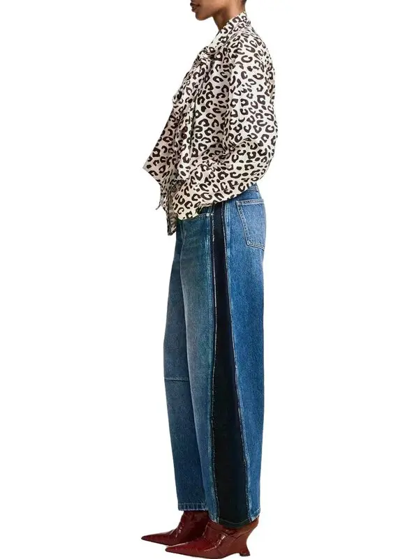 Essentiel Antwerp Leopard-print Pussy-bow Shirt - Neutrals