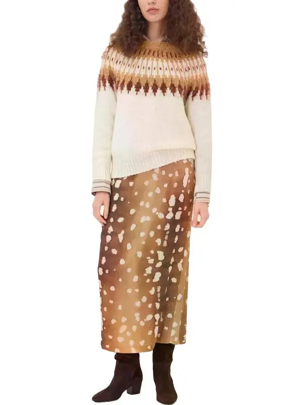 OTTOD'AME Jacquard Sweater - Neutrals