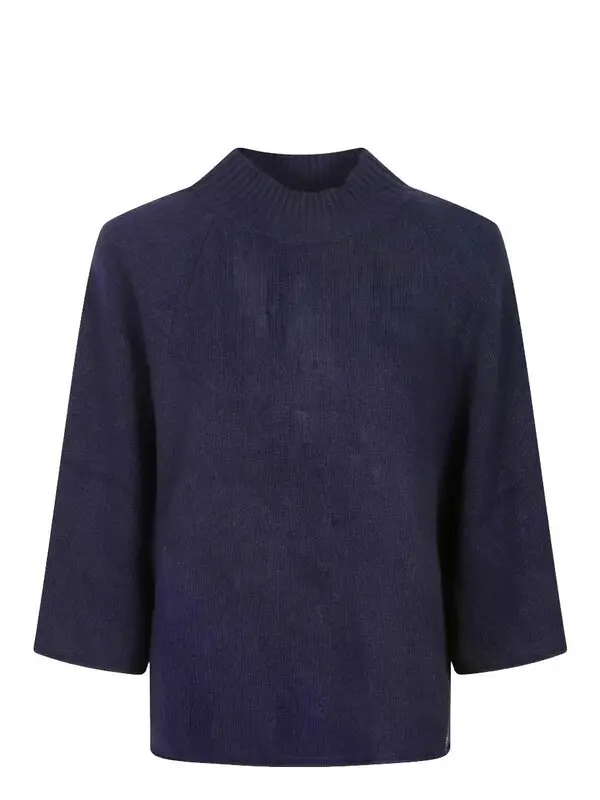 FAY Mock-neck Raglan-sleeve Sweater - Blue