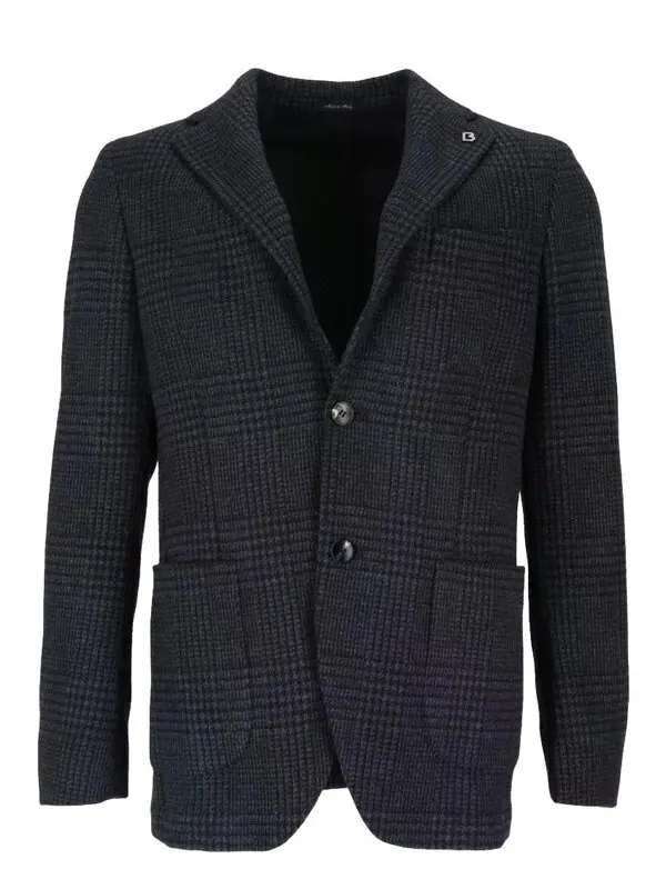 BRERA Check-pattern Blazer - Blue
