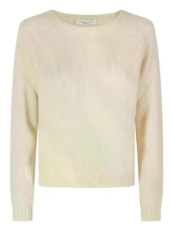 ROBERTO COLLINA Merino Wool Crew-neck Sweater - Neutrals