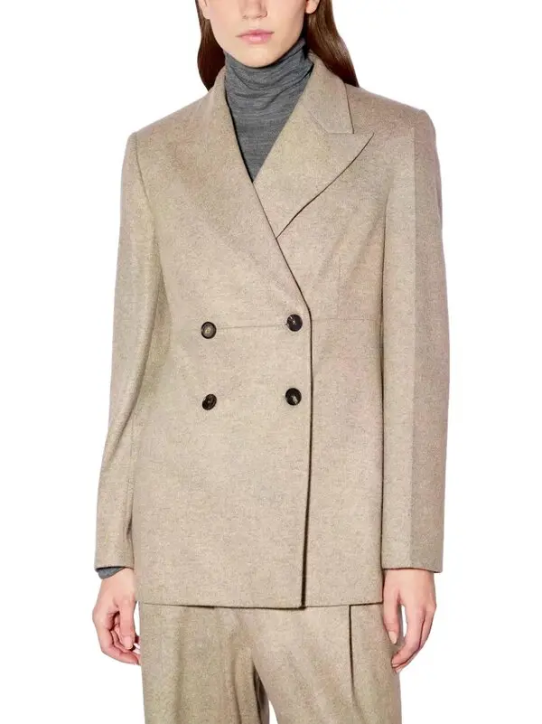 Liviana Conti Double-breasted Peaked-lapel Jacket - Neutrals