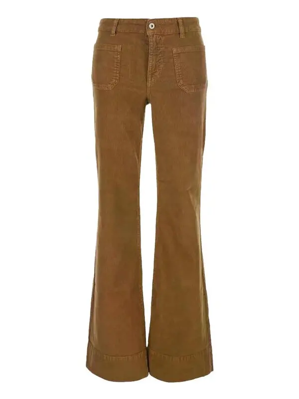 Ag Vicky Corduroy Flared Trousers - Brown