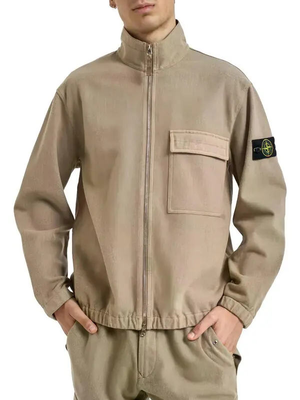 Stone Island 1200033 Wool Nylon Flannel-tc Overshirt - Neutrals