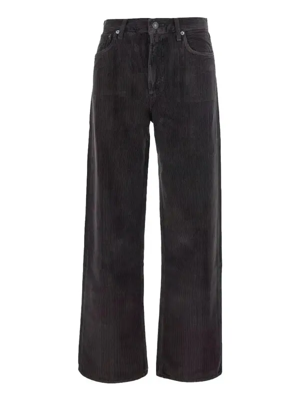 AGOLDE Corduroy Straight-leg Trousers - Brown