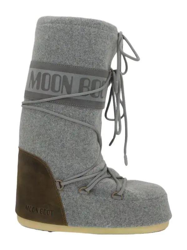 Moon Boot Icon Felt Nubuck Boots - Grey