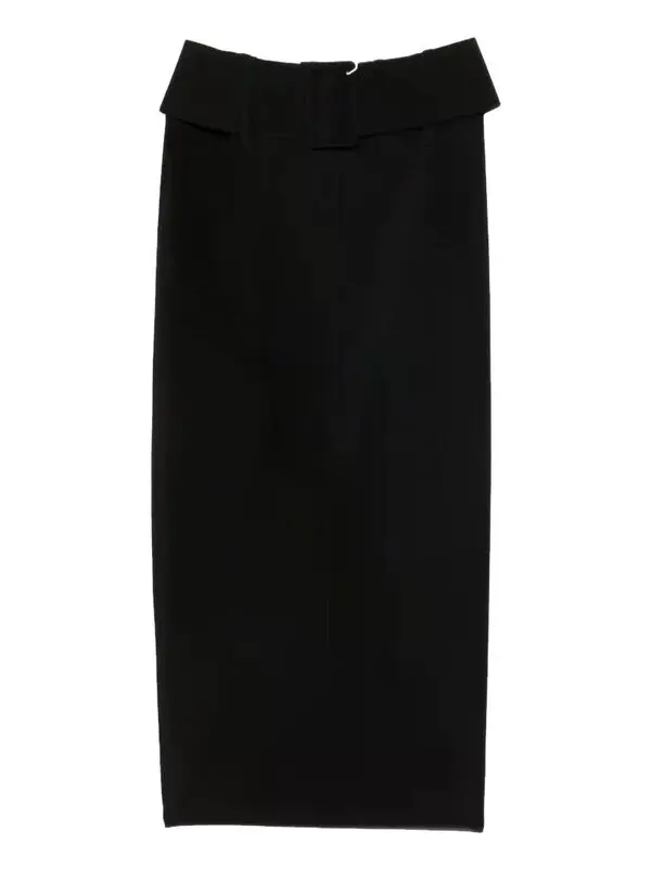 Patrizia Pepe Belted Pencil Midi Skirt - Black