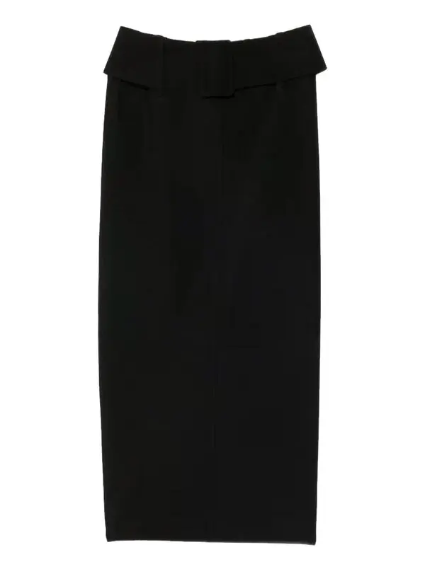 Patrizia Pepe Belted Pencil Midi Skirt - Black