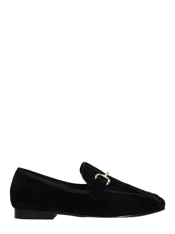 BIBI LOU Ashe Horsebit-detail Velvet Loafers - Black