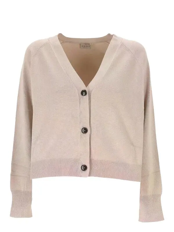 Marella V-neck Button-up Cardigan - Neutrals