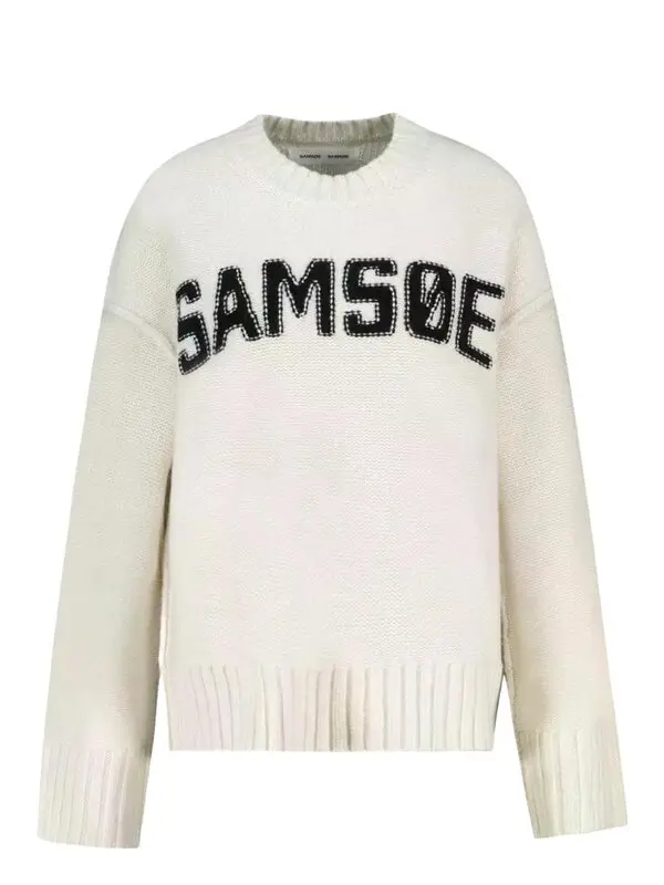 Samsøe Samsøe Sakeiku Logo-patch Sweater - Neutrals