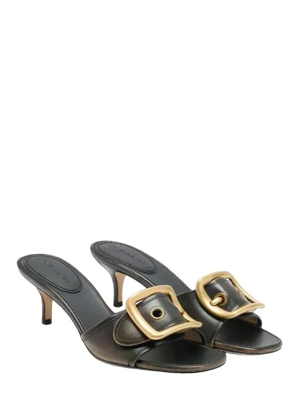 COACH Buckle-detail Leather Sandals - Red