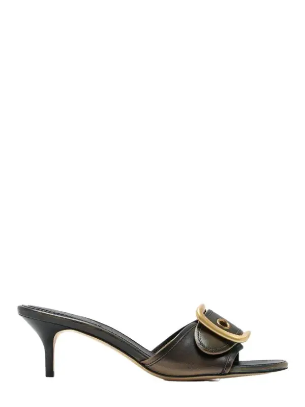 COACH Buckle-detail Leather Sandals - Red