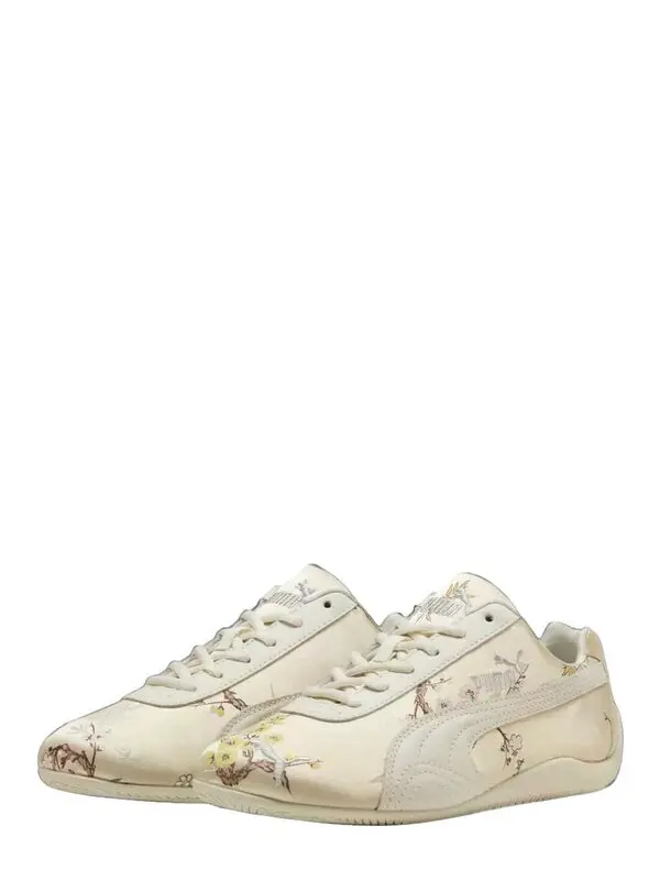 PUMA Speedcat Silky Floral-print Sneakers - Neutrals