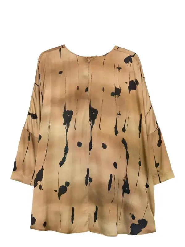GENTRYPORTOFINO Abstract-print Blouse - Neutrals