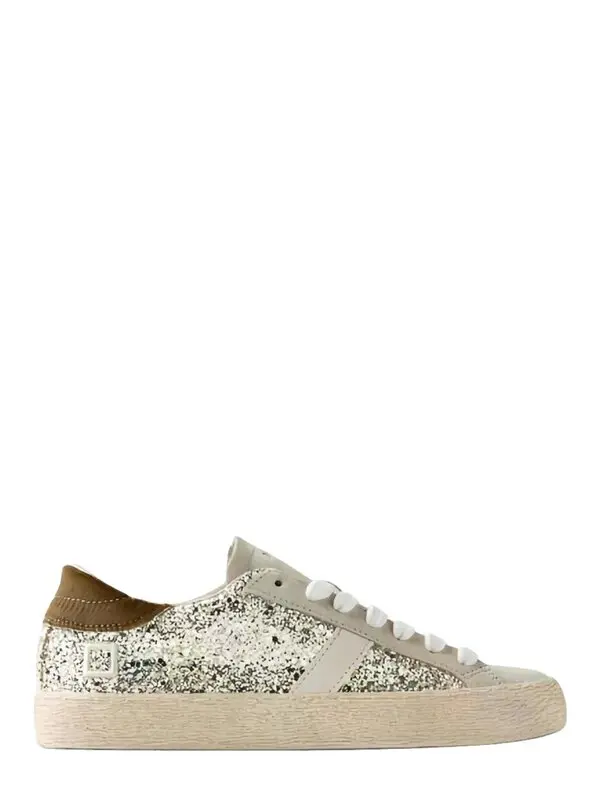 D.a.t.e. Hill Glitter-embellished Panelled Sneakers - Silver