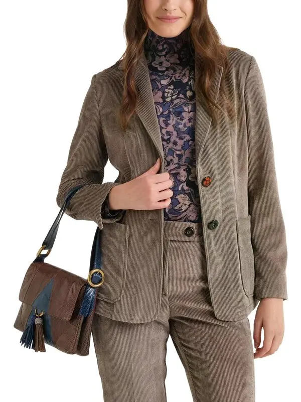 Malìparmi Corduroy-velvet Blazer - Grey