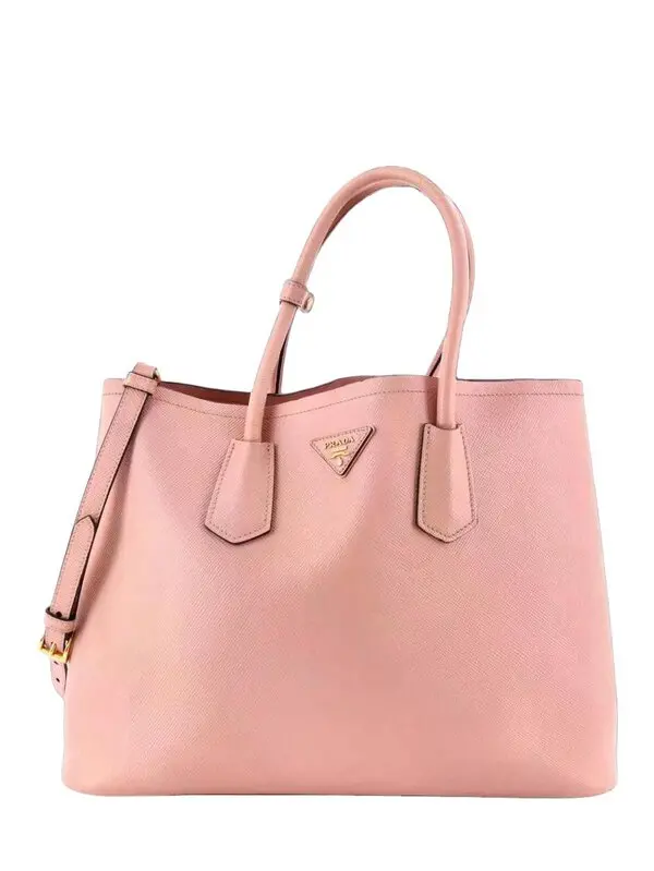 Prada Cuir Double Saffiano Leather Large Tote Bag - Pink