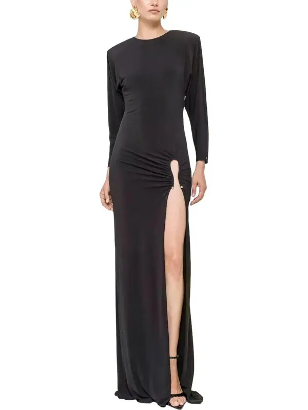 NISSA Open-back Maxi Dress - Black