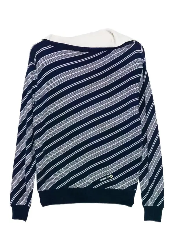 SHUSHU/TONG Stripe-pattern Sweater - Blue