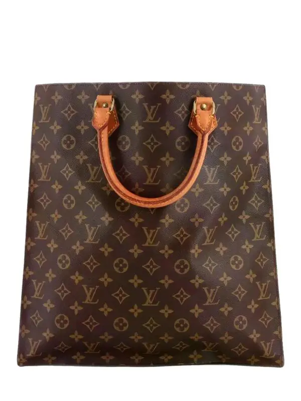 LOUIS VUITTON Vintage Sac Plat Bag Monogram Canvas Tote Bag - Brown